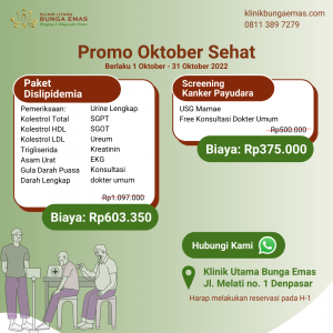 Promo Pemeriksaan Kesehatan - Klinik Utama Bunga Emas Denpasar